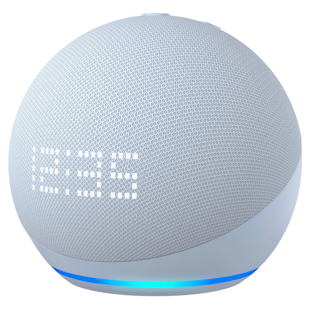 Echo Dot with Clock (5th Gen) LED Display Speaker - Cloud Blue | Evogames